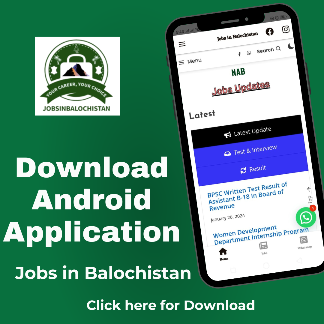 BPSC / FPSC - JOBS IN BALOCHISTAN