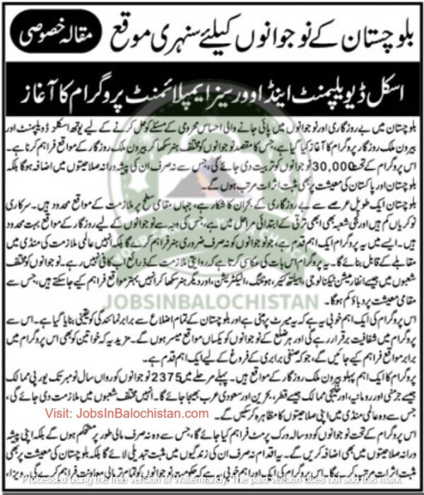 CM Skill Development & Overseas Employment Program 2024